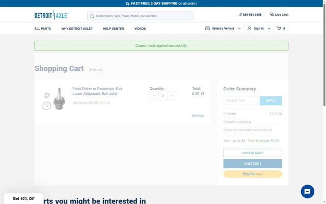 Detroit Axle Promo Codes (2 Verified) - 10% Off Sep 2025