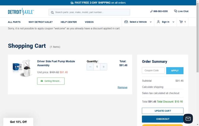 Detroit Axle Coupon Codes (2 Verified) - 10% Off May 2025