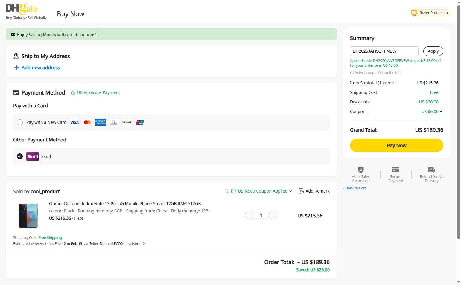 DHgate Promo Codes - $5 Off (7 Verified) Jan 2026