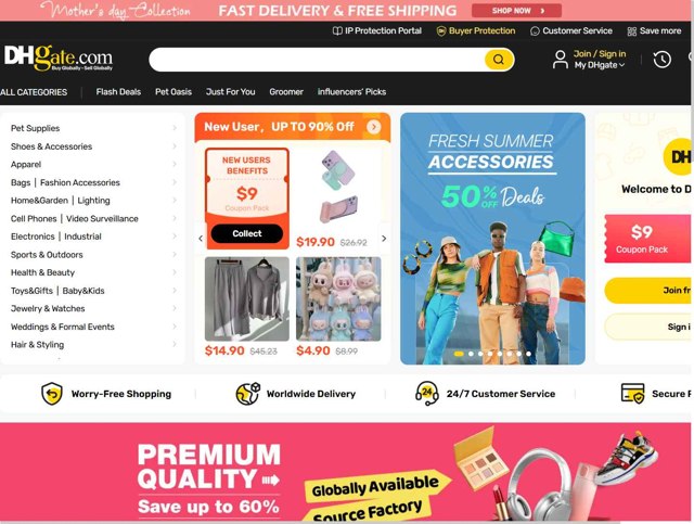 DHgate Promo Codes (9 Verified) - 5% Off Sitewide May 2025