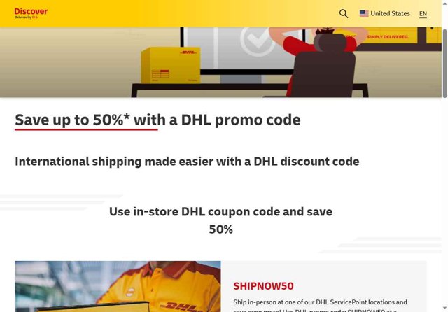 DHL Discount Codes - 50% Off (6 Verified) Aug 2025