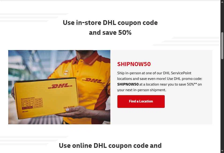 DHL Promo Codes - 50% Off Sitewide (5 Verified) Jan 2026