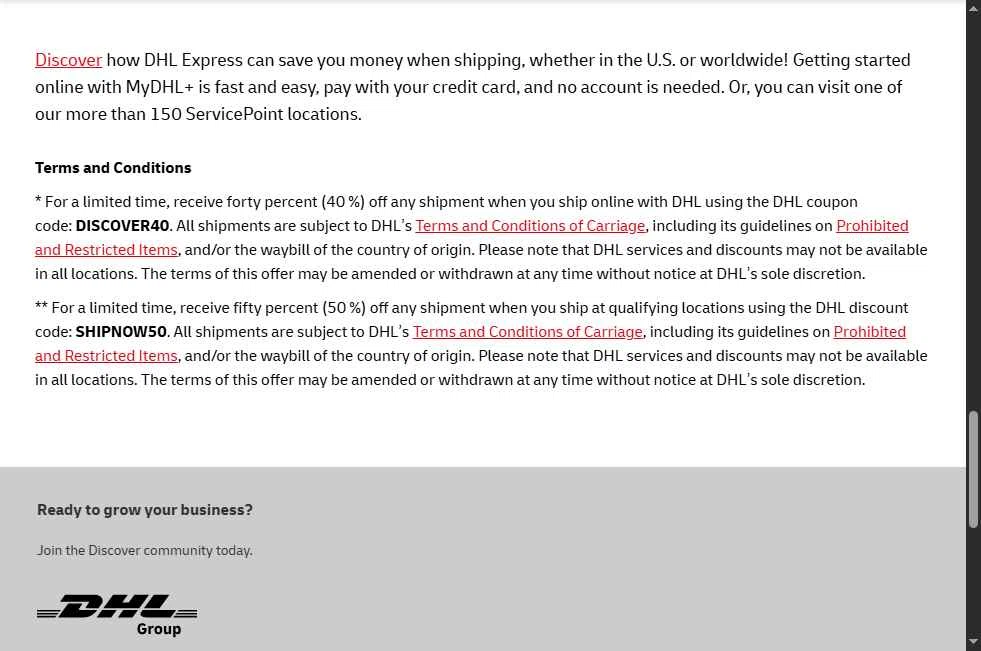 DHL Promo Codes - 50% Off Sitewide (5 Verified) Dec 2025