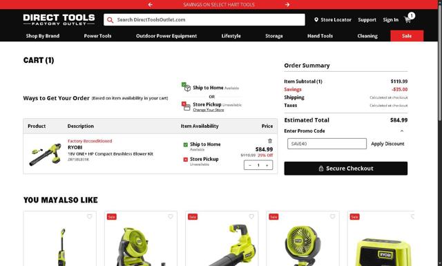 Direct Tools Factory Outlet Promo Codes - 40% Off Oct 2025