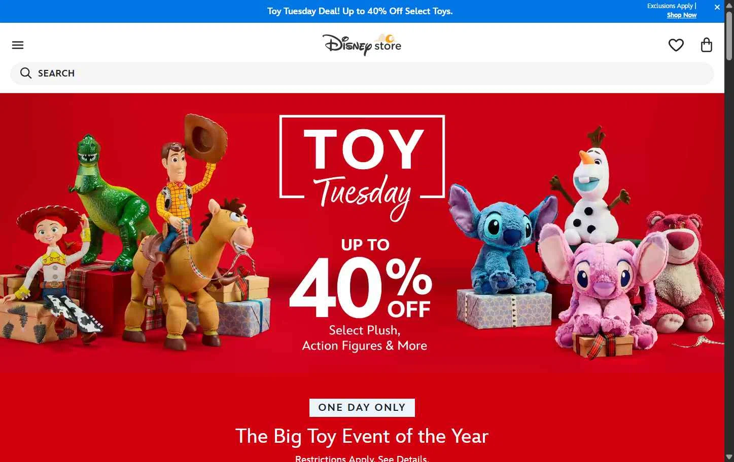 Disney Store Promo Codes - $25 Off (5 Verified) Nov 2025