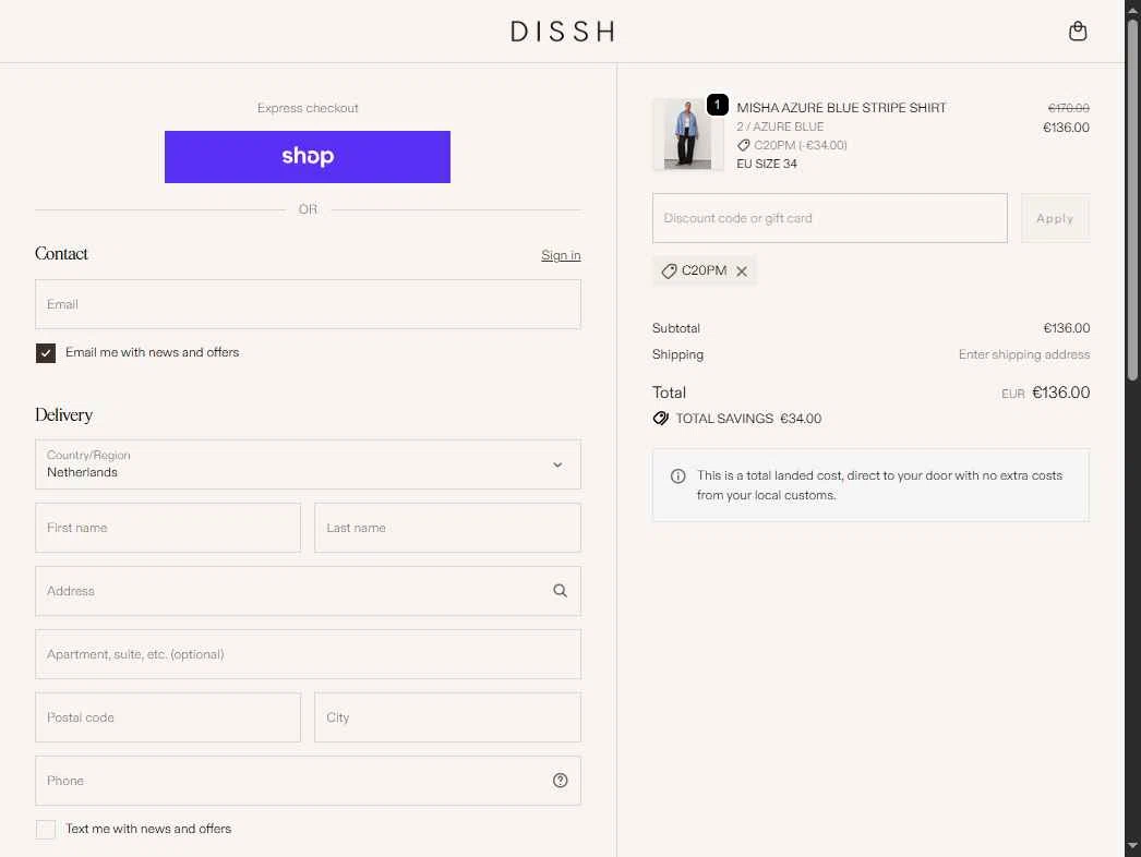 DISSH Promo Codes - 70% Off (+8 Codes) June 2026