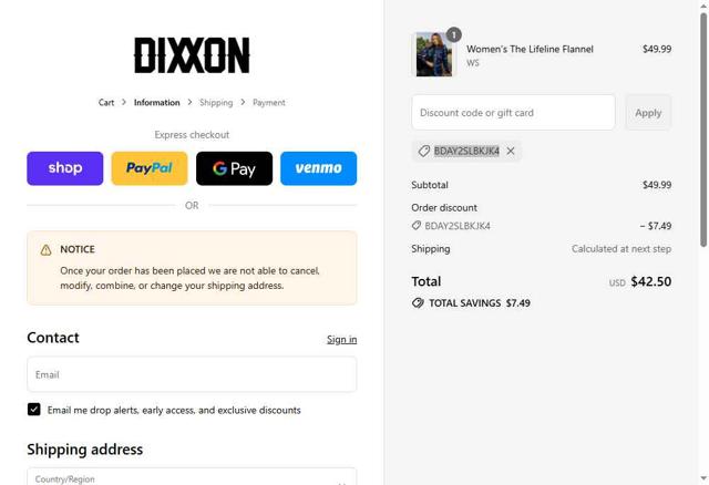 Dixxon Flannel Promo Codes (1 Verified) - 25% Off Oct 2025