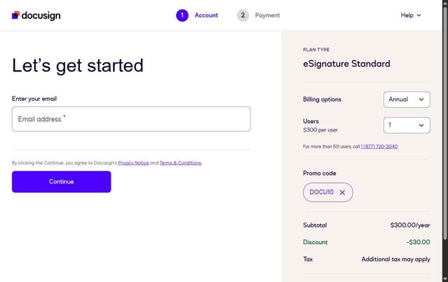 DocuSign Promo Codes (6 Verified) - 20% Off w/Code Oct 2025
