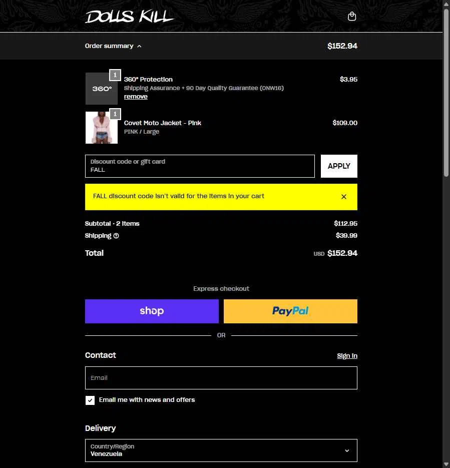 Dolls Kill Promo Codes - 20% Off (2 Verified) Nov 2025