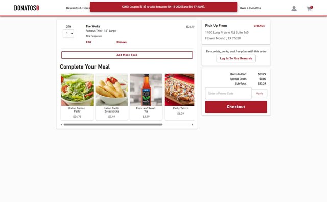Donatos Pizza Promo Codes (2 Verified) - 30% Off Jun 2025