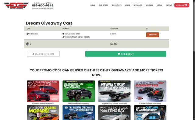 Dream Giveaway Promo Codes - 50% Off Aug 2025