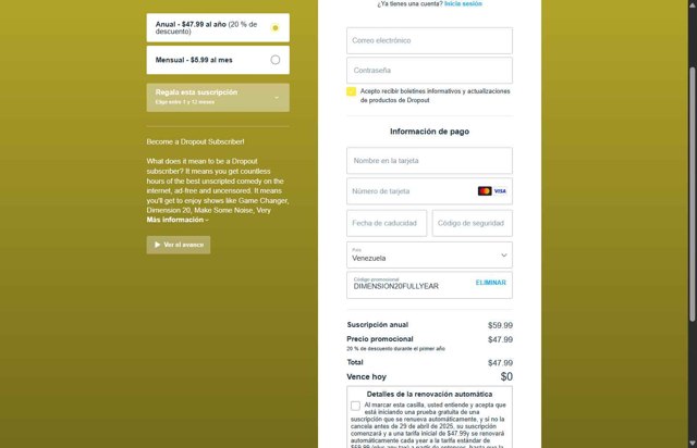 Dropout Promo Codes (1 Verified) - 20% Off w/Code May 2025