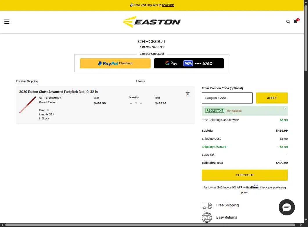 Easton Promo Codes - 15% Off (5 Verified) Nov 2025