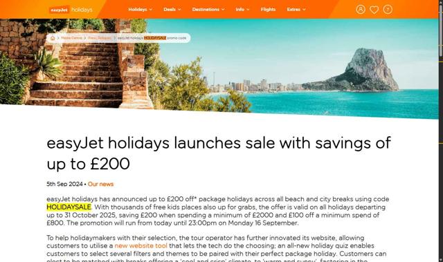 easyJet Promo Codes (3 Verified) - $50 Off Sitewide Oct 2025