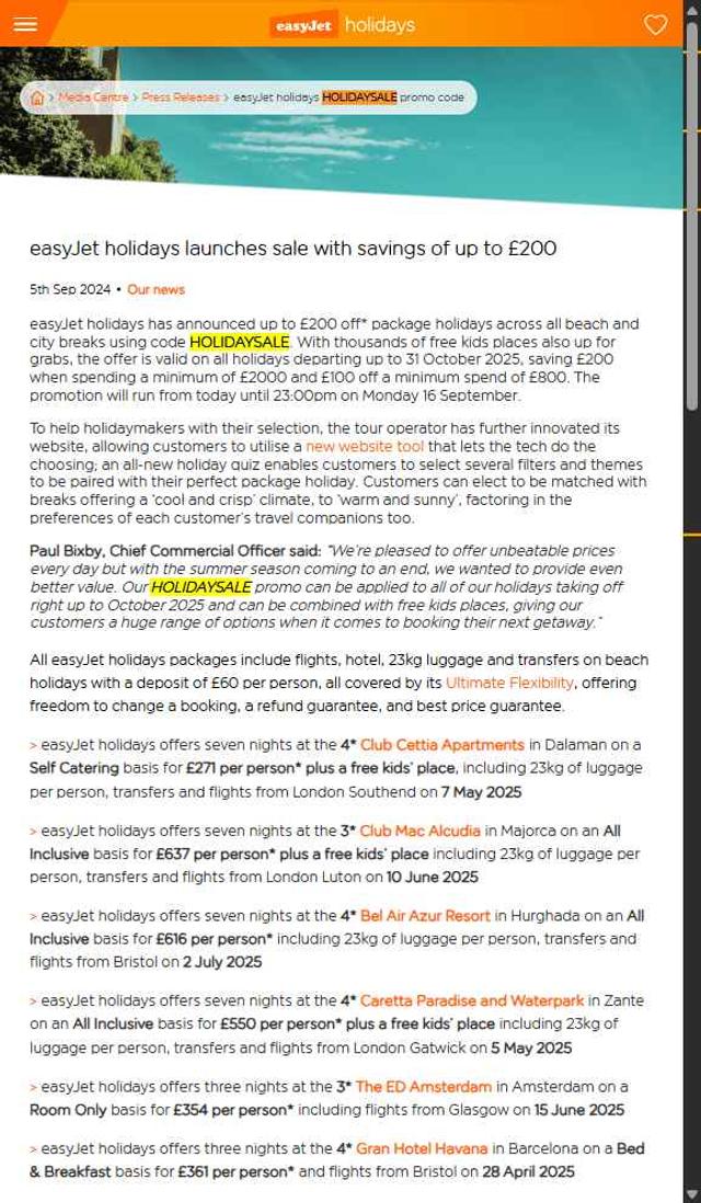 easyJet Promo Codes (3 Verified) - $50 Off Sitewide Oct 2025