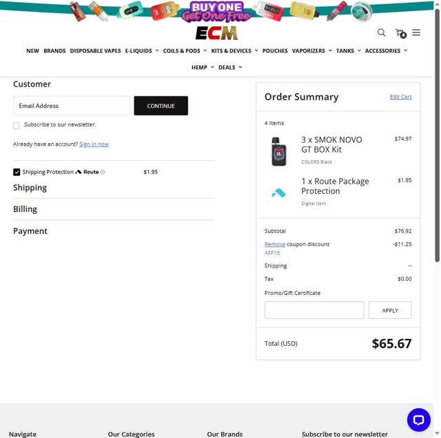 ECM Vape Discount Codes - 15% Off (4 Verified) Jun 2025