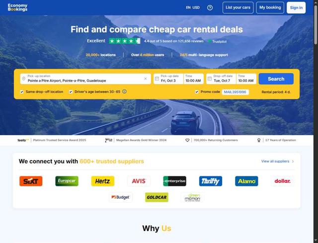 EconomyBookings.com Promo Codes - 5% Off Oct 2025
