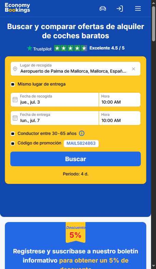 EconomyBookings.com Promo Codes - 5% Off Jul 2025