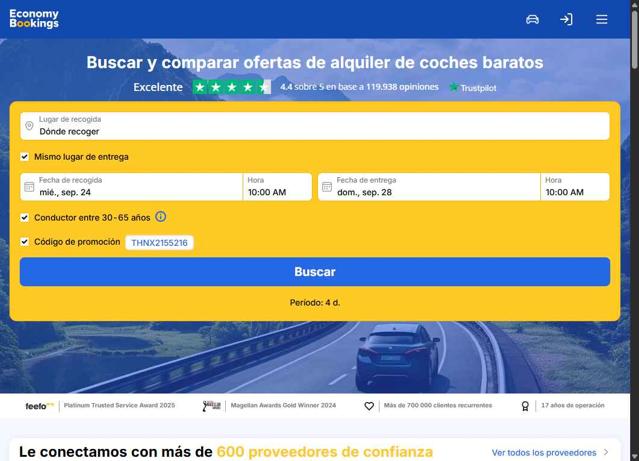 EconomyBookings.com Promo Codes - 5% Off Oct 2025
