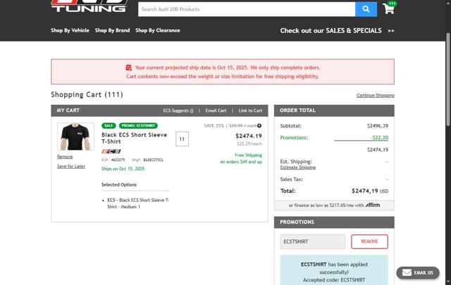 ECS Tuning Promo Codes (2 Verified) - 5% Off w/Code Sep 2025