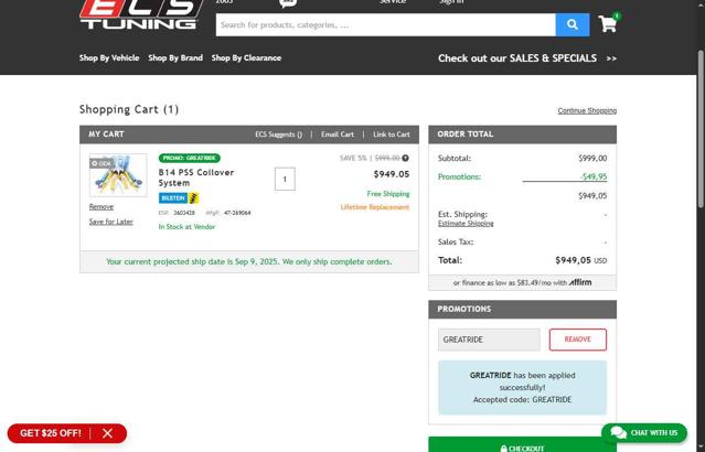 ECS Tuning Promo Codes (2 Verified) - 5% Off w/Code Oct 2025