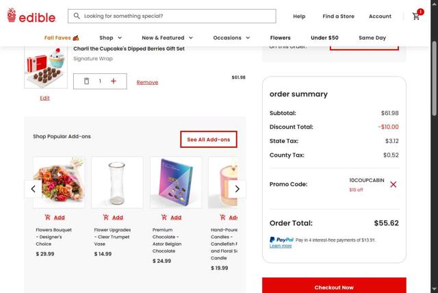 Edible Arrangements Promo Codes - $10 Off Sep 2025