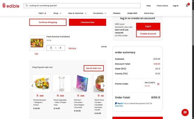 Edible Arrangements Promo Codes - $10 Off Jun 2025