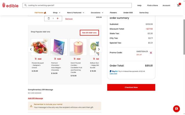 Edible Arrangements Promo Codes - $10 Off Oct 2025