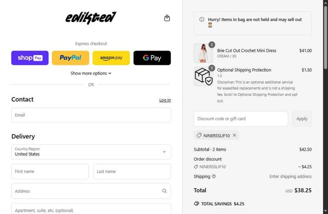 edikted Promo Codes (9 Verified) - 10% Off Sitewide Jun 2025