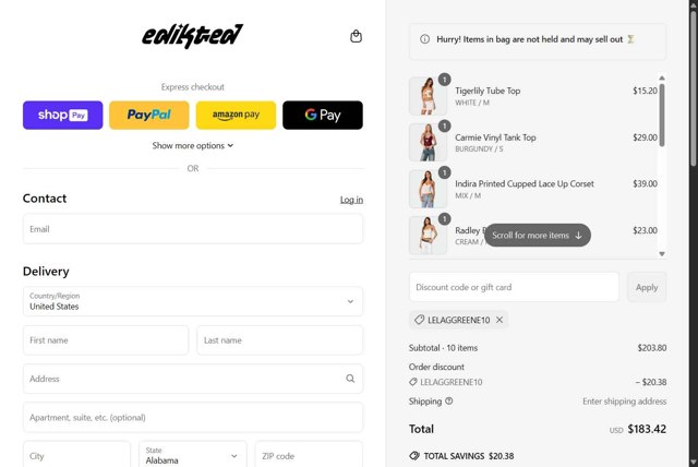 edikted Promo Codes (9 Verified) - 10% Off Sitewide Jun 2025