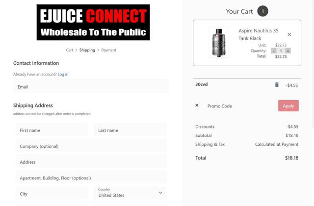EJuice Connect Promo Codes - 10% Off Oct 2025
