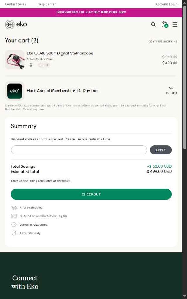 Eko Health Promo Codes (2 Verified) - 10% Off Oct 2025