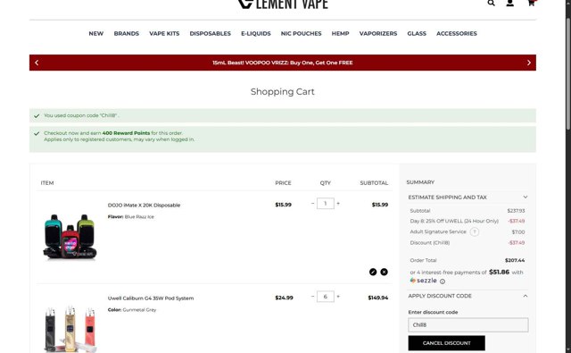 Element Vape Coupon Codes (9 Verified) - $15 Off May 2025