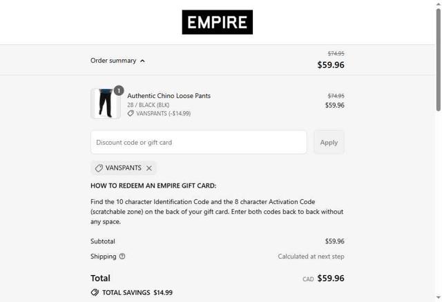 Empire Discount Codes - 20% Off (3 Verified) Sep 2025