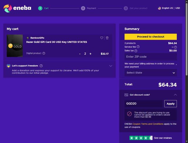 Eneba Promo Codes (5 Verified) - 10% Off Sitewide Jun 2025