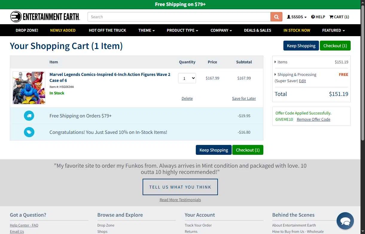 Entertainment Earth Promo Code - 10% Off Dec 2025