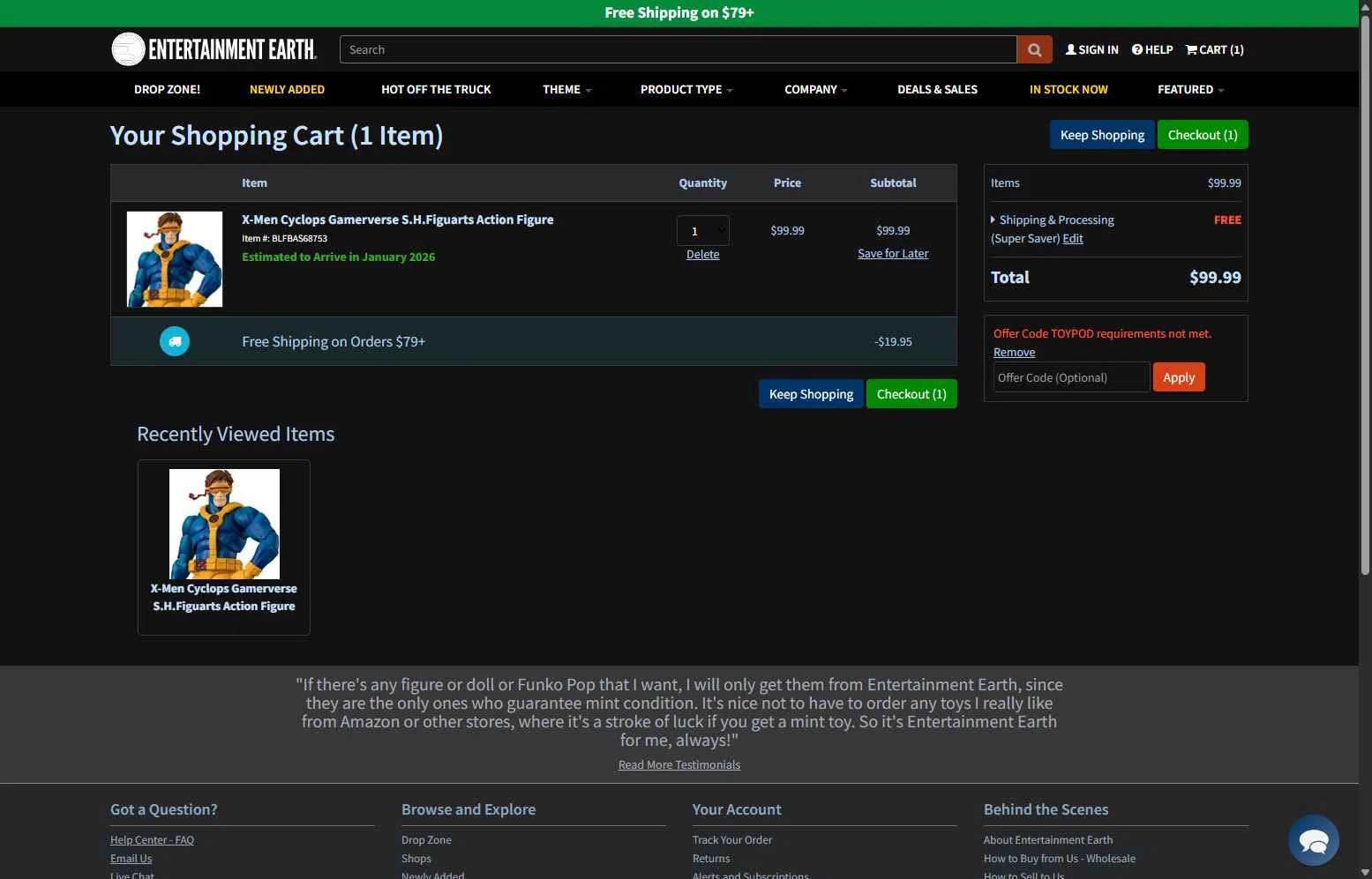Entertainment Earth Promo Code - 10% Off Jan 2026