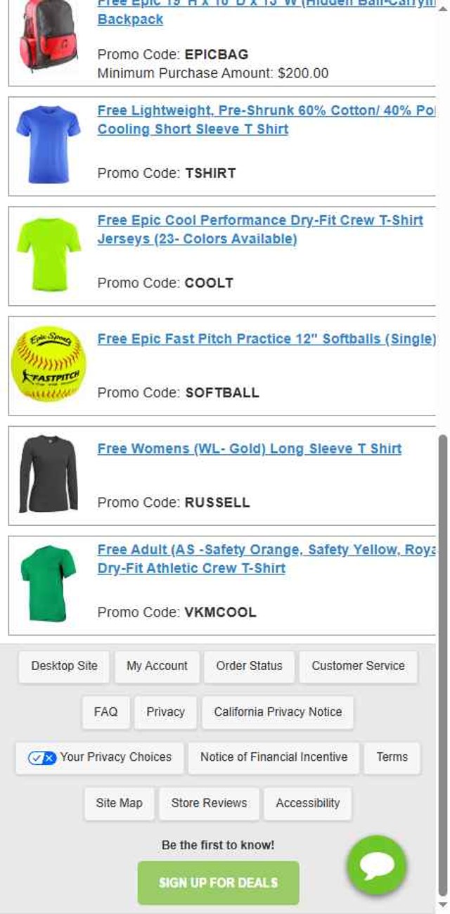 Epic Sports Promo Codes (7 Verified) - $10 Off Sep 2025