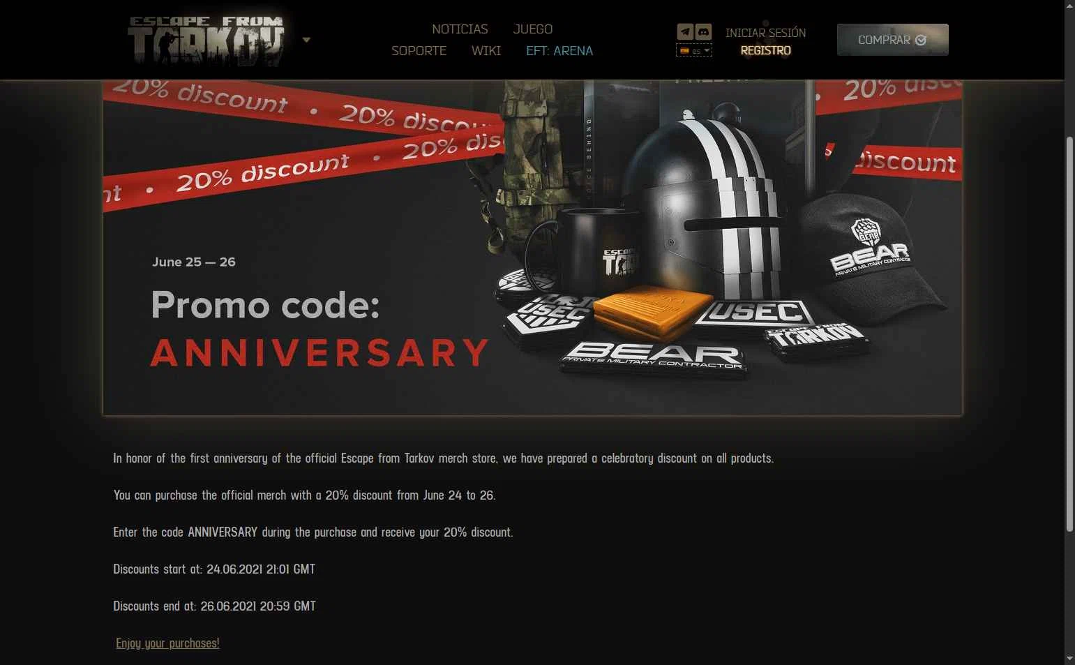 Escape from Tarkov Promo Codes - 25% Off Coupons Jan 2026