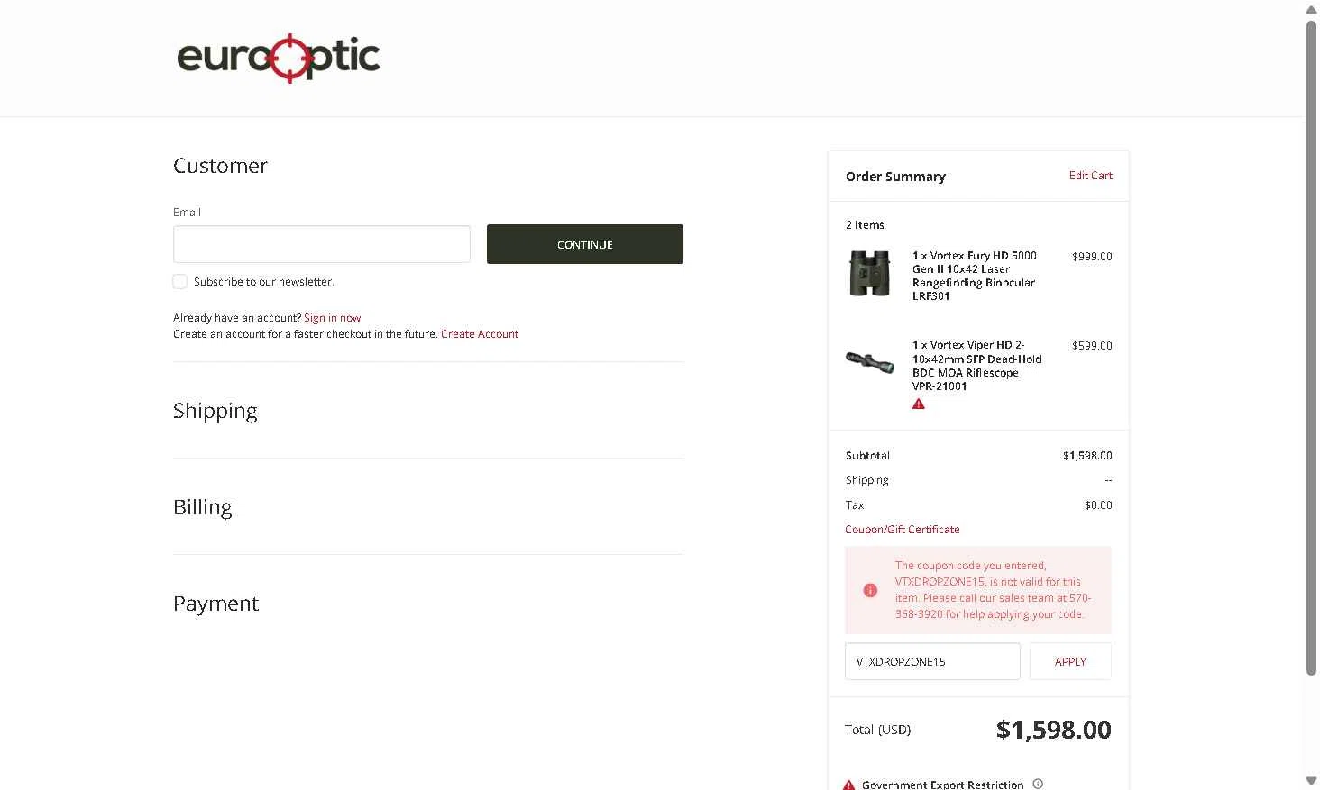EuroOptic.com Promo Codes - 5% Off (2 Verified) Mar 2026