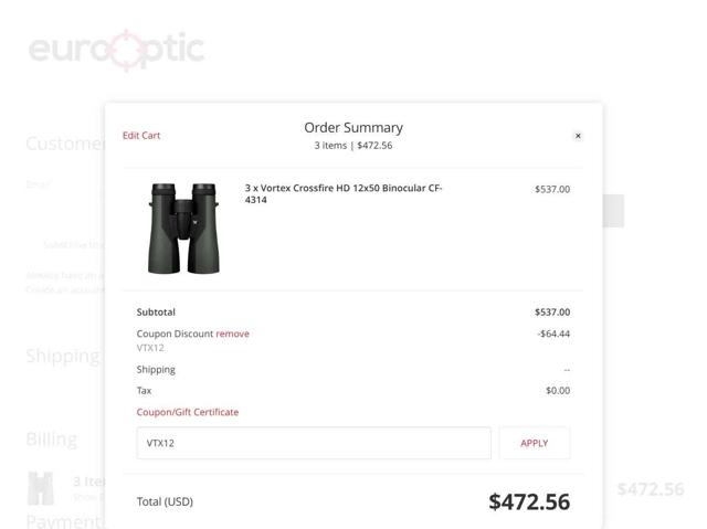 EuroOptic.com Promo Codes (5 Verified) - 15% Off Oct 2025