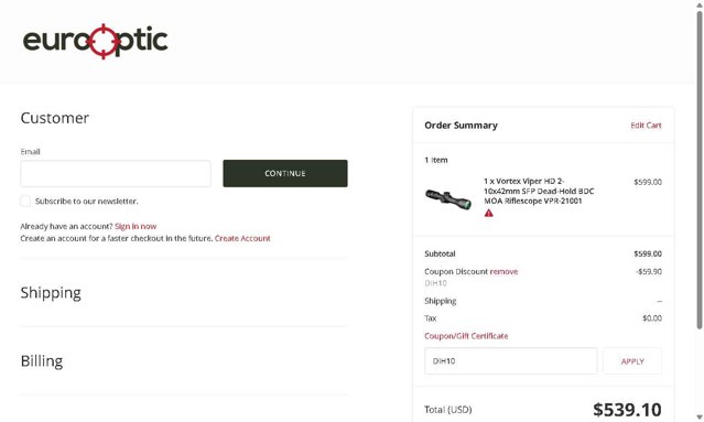 EuroOptic.com Promo Codes (7 Verified) - 10% Off Jun 2025