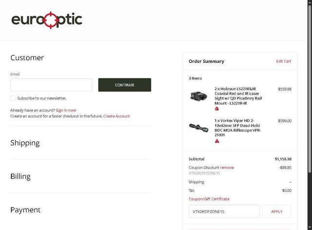 EuroOptic.com Promo Codes (5 Verified) - 15% Off Oct 2025