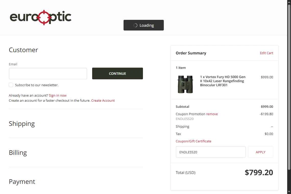 EuroOptic.com Promo Codes - $10 Off (4 Verified) Jan 2026