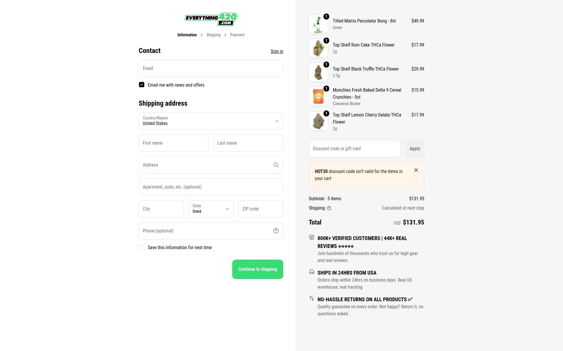 Everything For 420 Promo Code - 15% Off Jan 2026