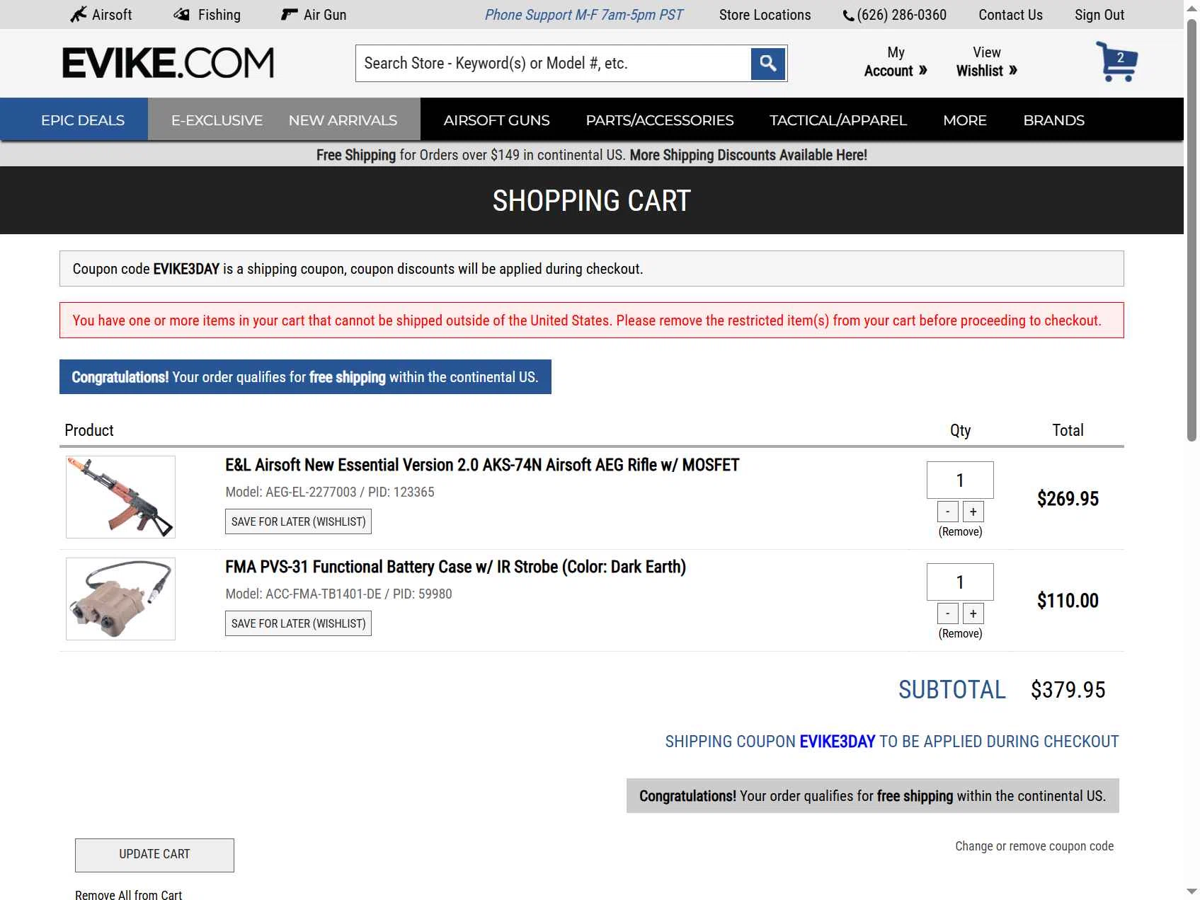 Evike Promo Codes - 20% Off (2 Verified) Feb 2026