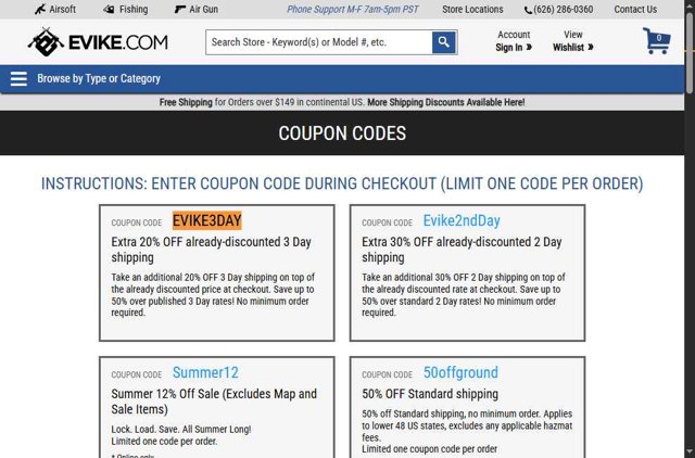 Evike Discount Codes - $45 Off (6 Verified) Sep 2025