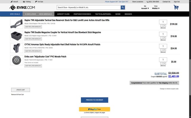 Evike Discount Codes - $45 Off (6 Verified) Sep 2025