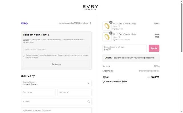 Evry Jewels Promo Codes (469 Verified) - 20% Off Sep 2025