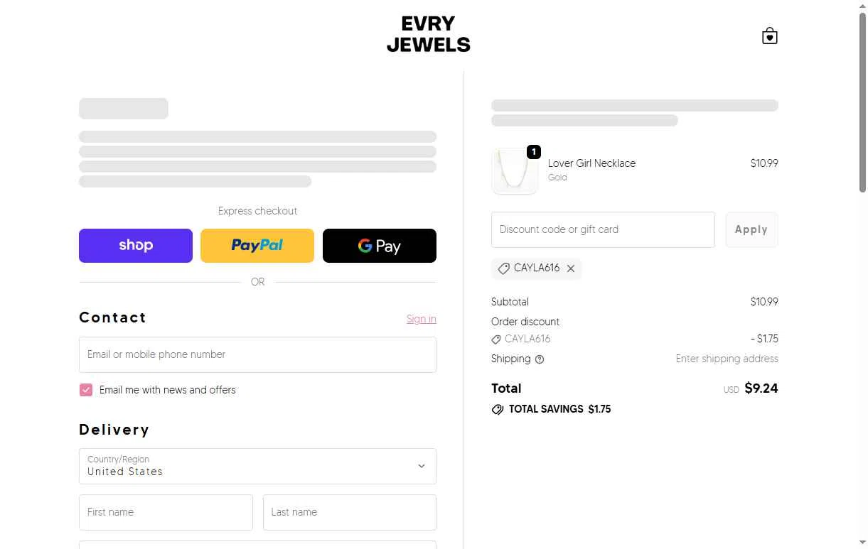 Evry Jewels Promo Codes (482 Verified) - 20% Off Oct 2025